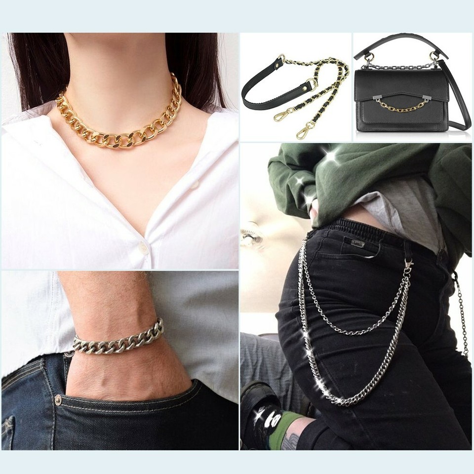 5m/set Aluminium Twisted Curb Chains with Spool For Jewelry Making 10x6 ...