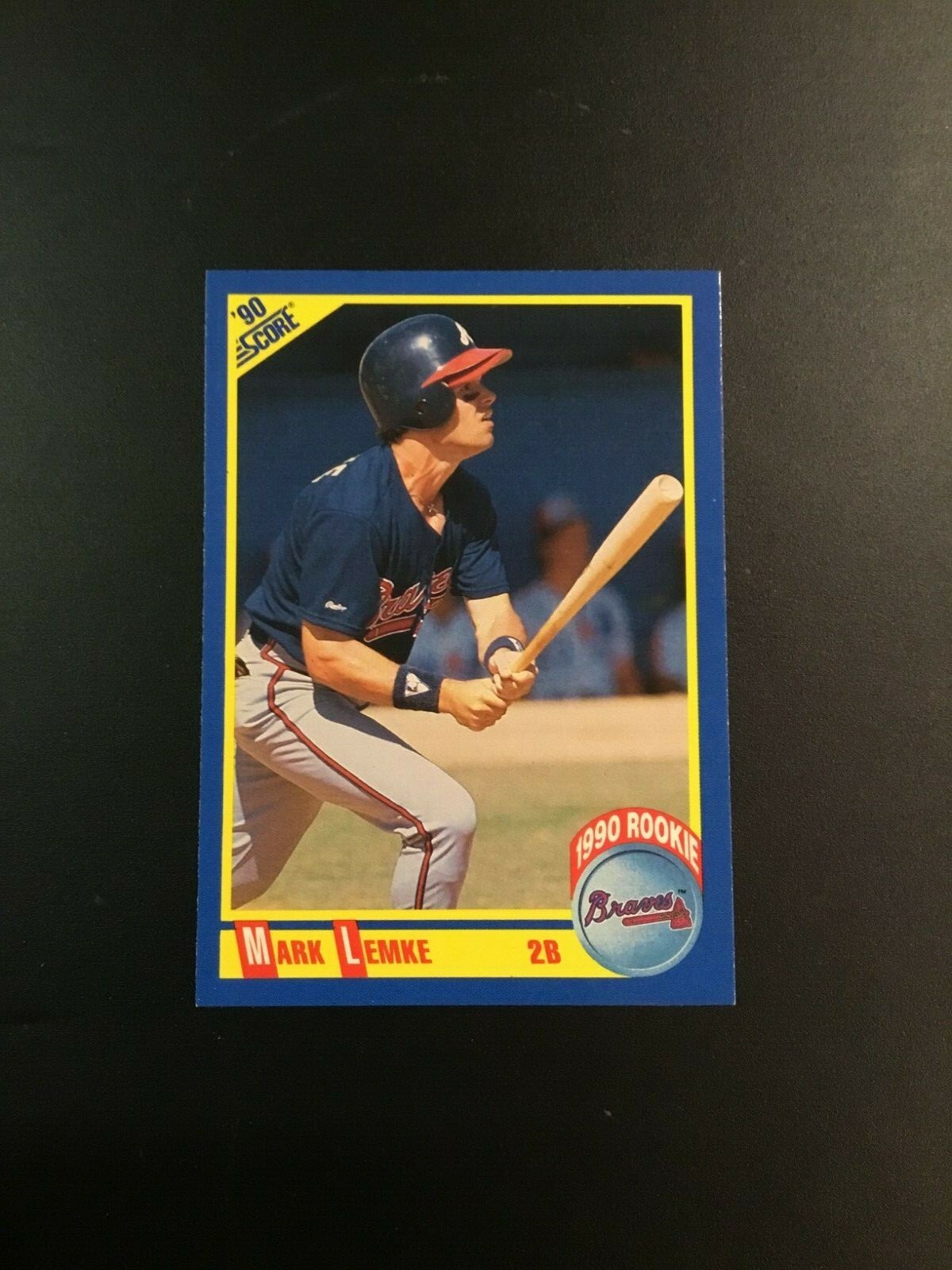 1990 Score # 593 MARK LEMKE ROOKIE RC Atlanta Braves Great Card ! | eBay
