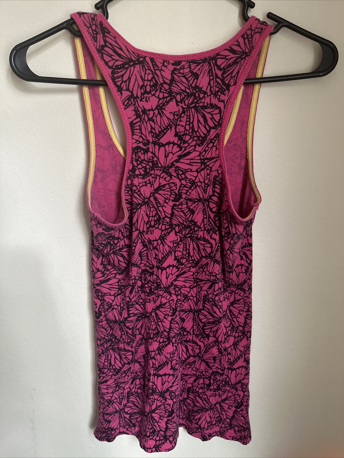 Y2K Medium Miley Cyrus Max Azria Pink Butterfly Tank Top | eBay