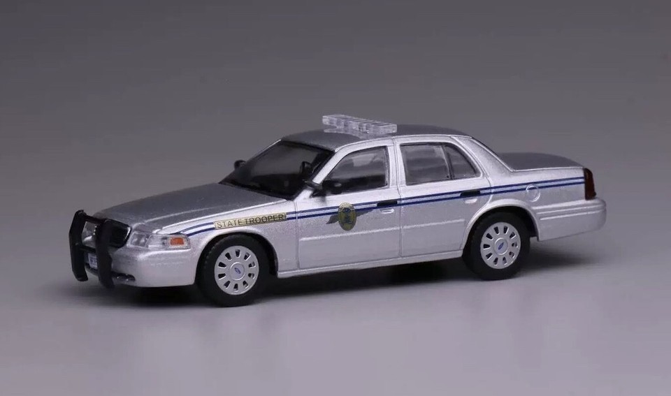 ZD 1:64 596 Police Crown Victoria CV EN114 Sedan Model Diecast Metal ...