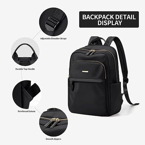 Laptop Backpack Travel Work Commute Casual Daypack for Women Computer ...