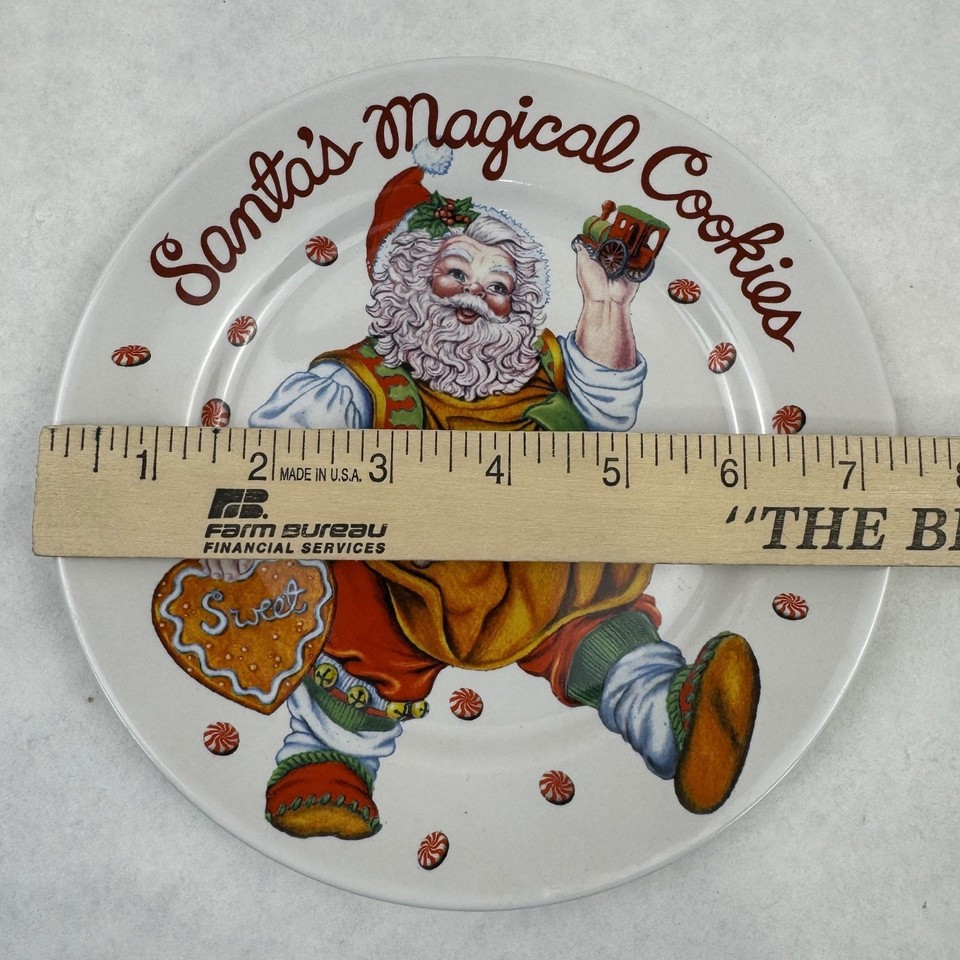 Vintage Santa's Magical Cookies Plate Mug Set By Cheryl Ann Christmas ...