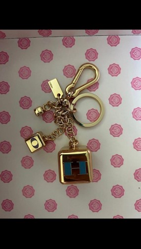Coach Gold Huge Dice keychain Charm FOB RARE | eBay