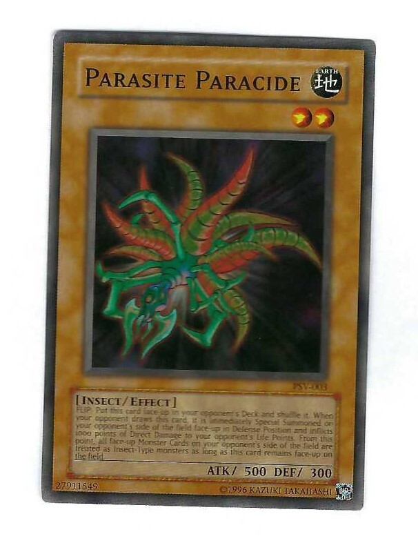 Parasite Paracide PSV-003 - Super Rare - Unlimited - Yugioh NM/M (Never ...