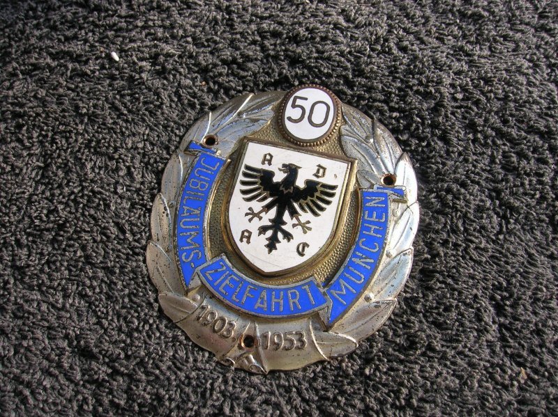ADAC CAR GRILL BADGE VINTAGE ACCESSORY MUNICH TARGET RACE RALLY RALLYE ...