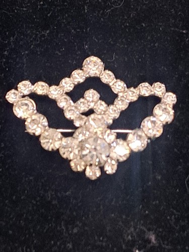 vintage rhinestone crown brooch pin | eBay