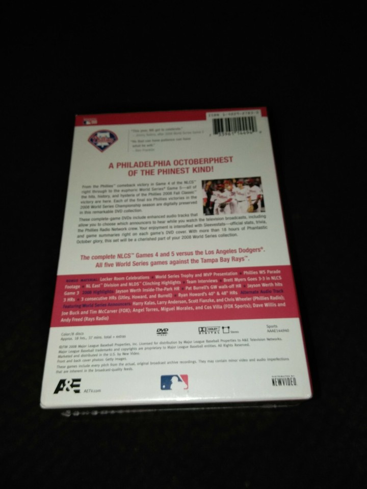Philadelphia Phillies 2008 World Series (DVD, 2008, 8-Disc Set ...