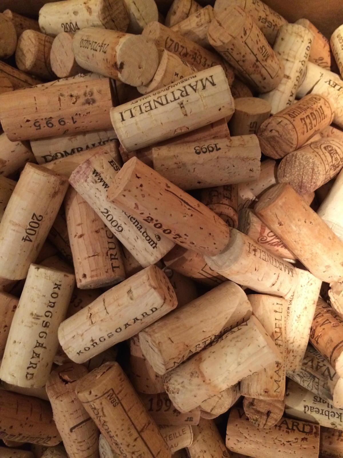 50 USED ALL NATURAL WINE CORKS - MOST FROM PREMIUM WINERIES - 100% REAL ...