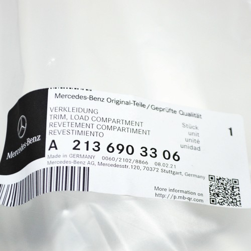 NEW MB E W213 TRUNK PANEL UPPER LEFT LOAD COMPARTMENT TRIM A2136903306 ...