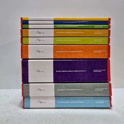 ATI Nursing Education RN Content Mastery Review Modules - 9 Book ...