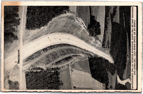 Postcard PA Turnpike Close up of Clear Ridge Cut Howard Johnson's | eBay