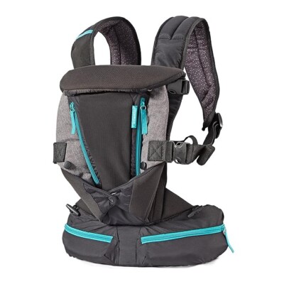 Infantino Black Carrier Baby Carry On Multi-Pocket Carrier Four Ways To ...