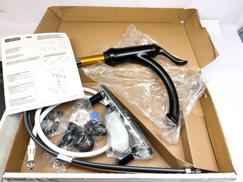 Delta Faucet Linden Single-Handle Kitchen Sink Side Sprayer Venetian ...