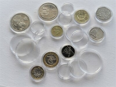 COIN CAPSULES Round Sizes 16.5 mm- 42mm - Good Quality - 5,10,20,30 ...