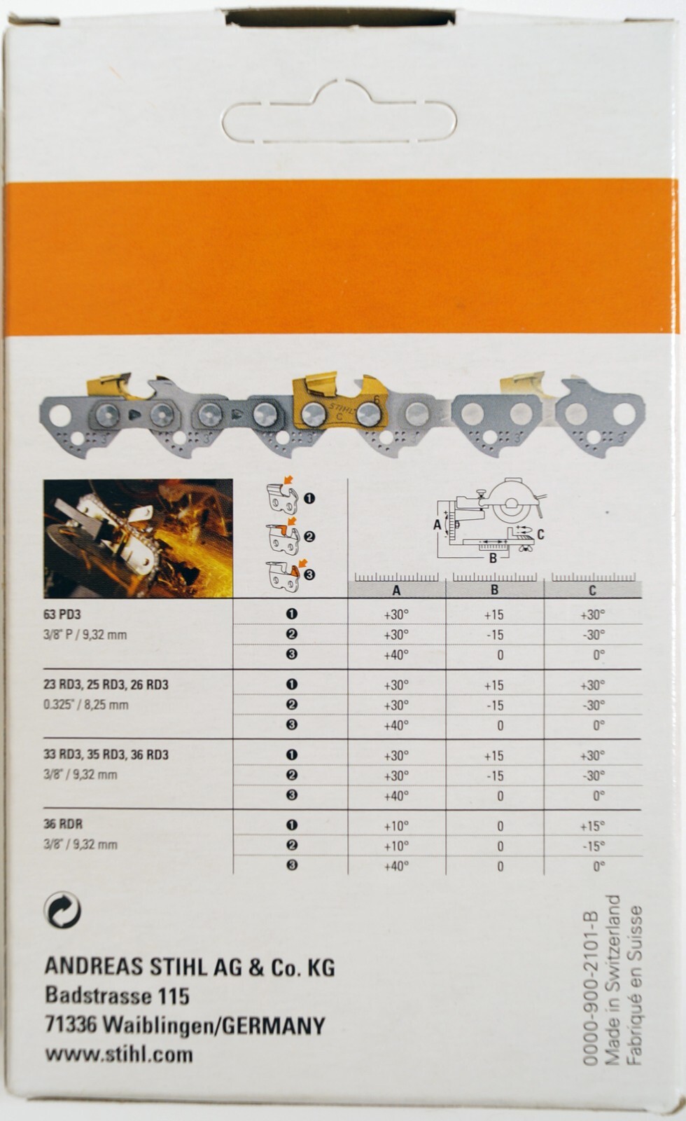 26RD3 67 STIHL NEW CHAIN SAW 16in. .325" 1.6mm/.063 67 40cm/16" BLADE ...