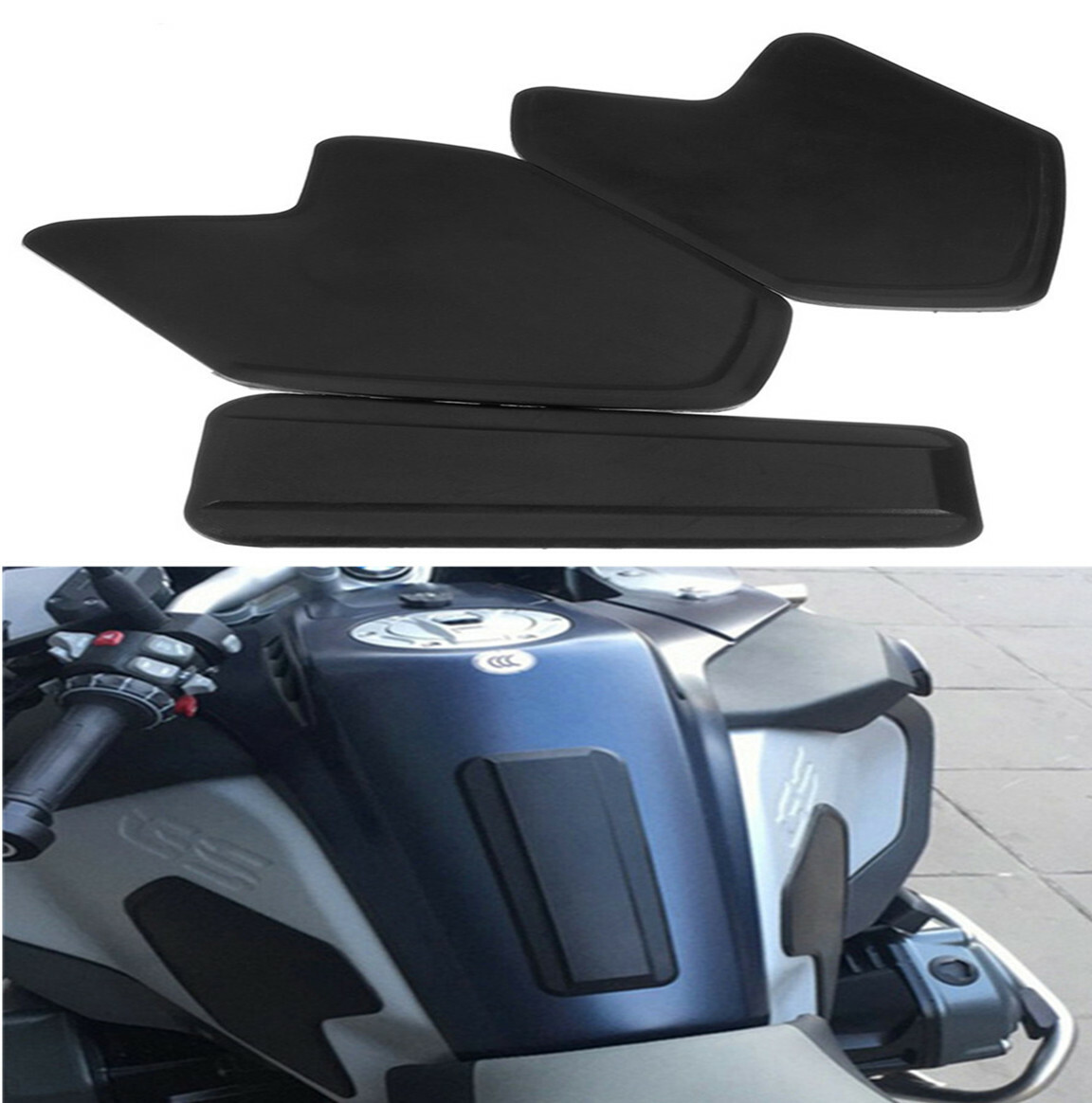 3Pcs/set Black Tank Pad Set With Tap Eye-Catching DustProof For ...