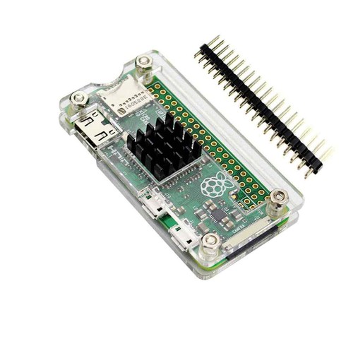 Raspberry Pi Zero W Clear Case with GPIO Header Pins and Heat Sink | eBay