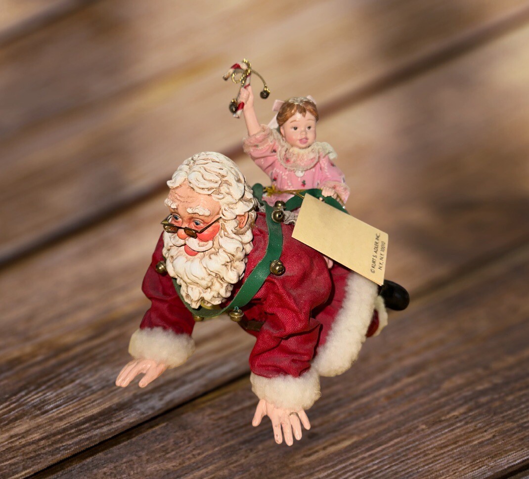 Kurt Adler Grandpa Santa Piggy Back Marjorie Rothberg Limited Edition ...