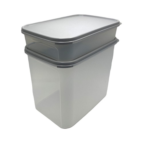 Tupperware Modular Mate Rectangle 8.5 cup, 37 cup Containers Gray U.S.A ...