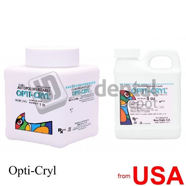OPTI-CRYL Self Curing Acrylic Resin 500Gr/1lb Shade: Meharry Veined ...