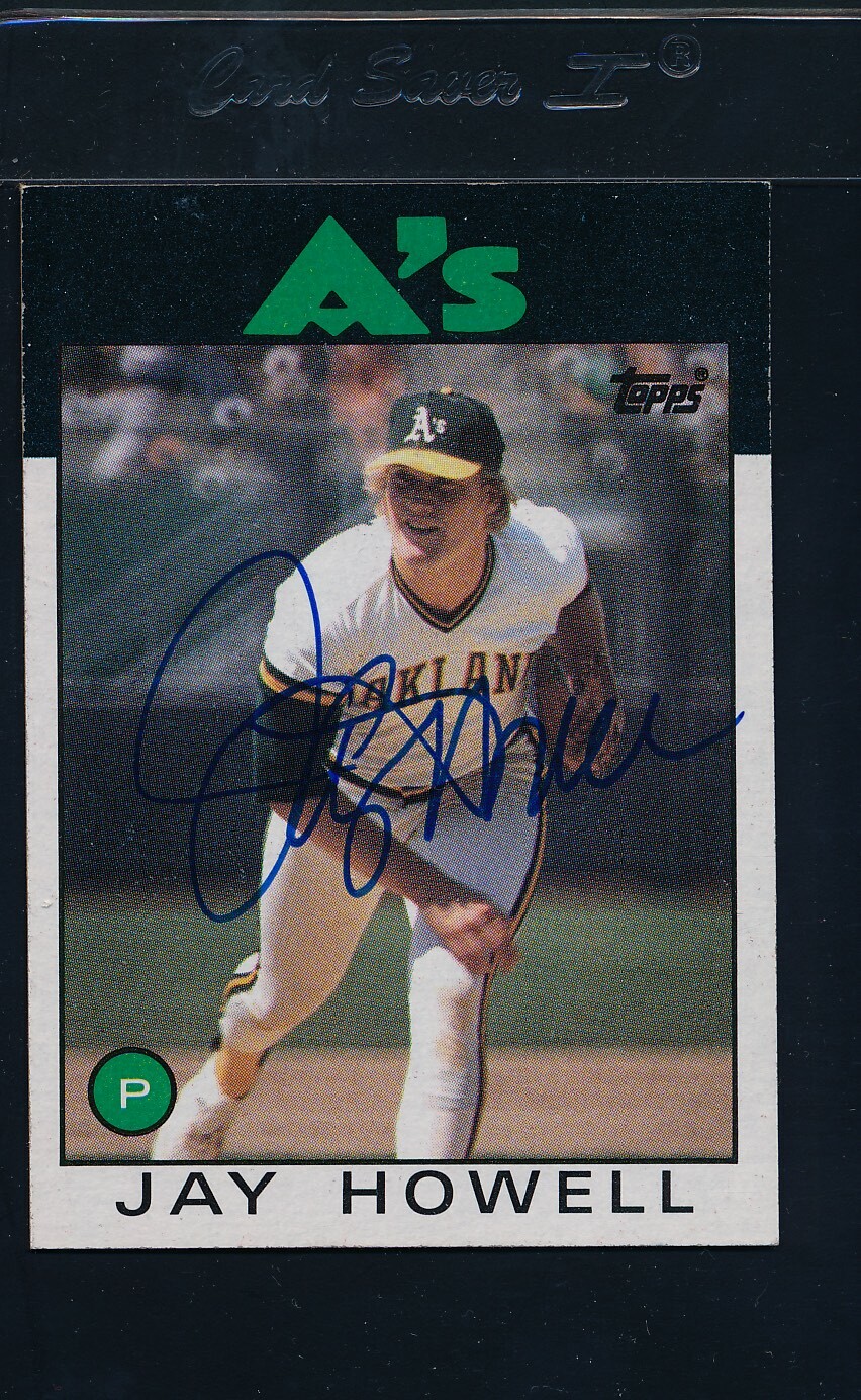 1986 Topps #115 Jay Howell A's Signed Auto *16718 | eBay