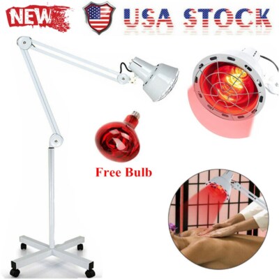 275W IR Infrared Red Heat Therapy Light Therapeutic Lamp Floor Stand ...