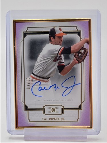 CAL RIPKEN JR. 2024 TOPPS DEFINITIVE FRAMED AUTOGRAPH PURPLE AUTO /10 ...