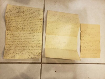 Antique Vintage 1850 Letter and two more documents | eBay