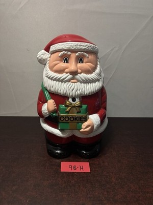 1998 fundamental talking Santa Claus cookie jar, ho ho ho merry ...