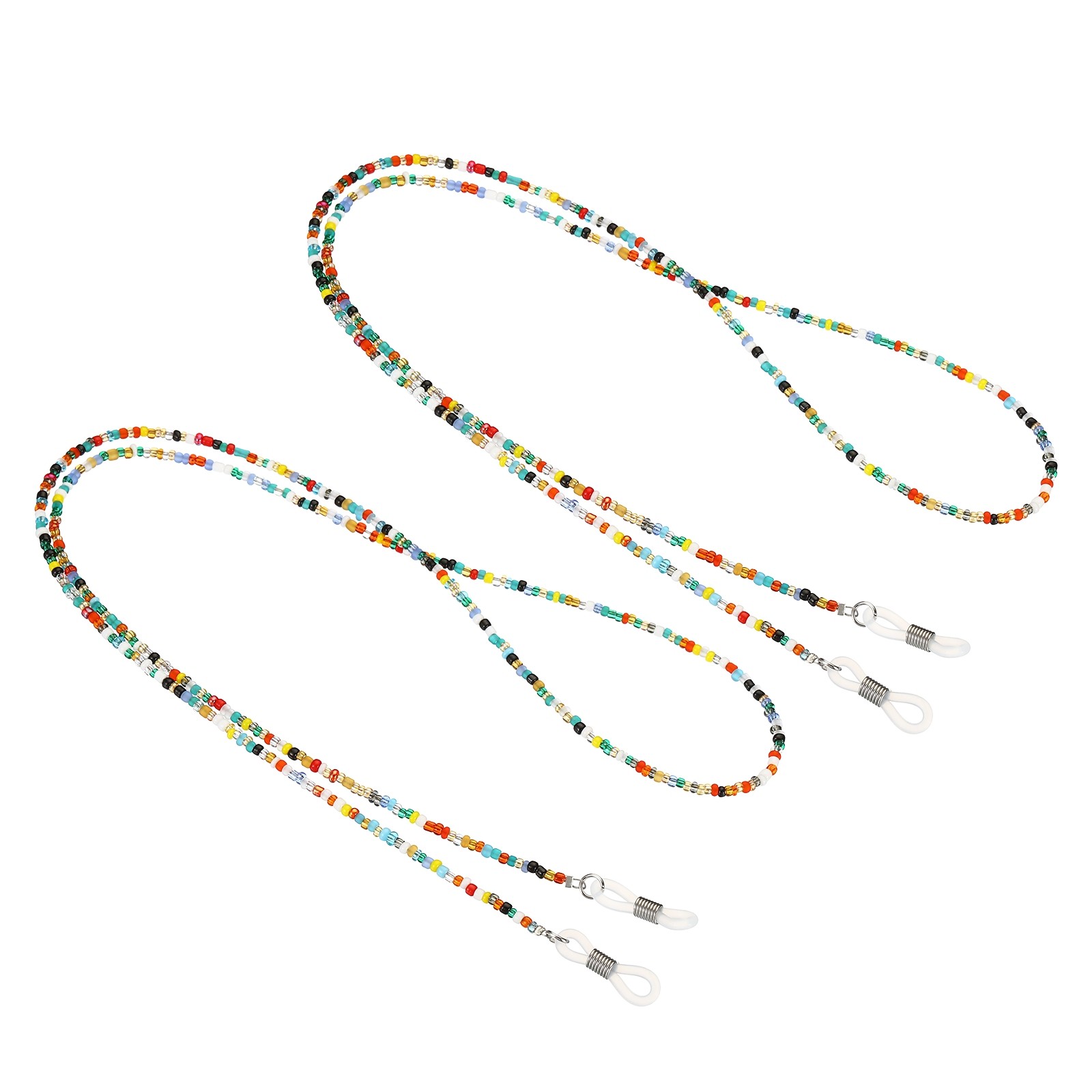 Eyeglass Strap 2pcs Glasses Chains Bead Style Eyewear Retainer Colorful ...