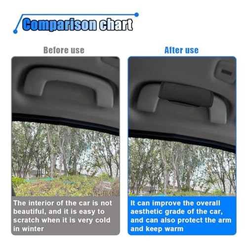 2PCS Car Grab Handle Cover, Soft Plush Car Grip Gloves Auto Inner Door ...