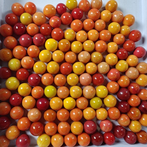 Vintage Marble Lot Collection Peewee Swirl Yellow Orange Red Pee Wee | eBay