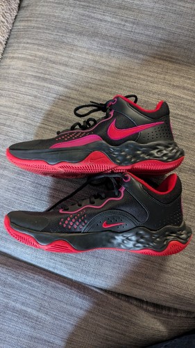 Nike Fly By Mid 3 Mens 8 Basketball Shoes Black Siren Red Pink Bright ...