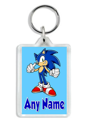 Personalised Sonic The Hedgehog Keyring / Bag Tag / Key Chain *Great ...