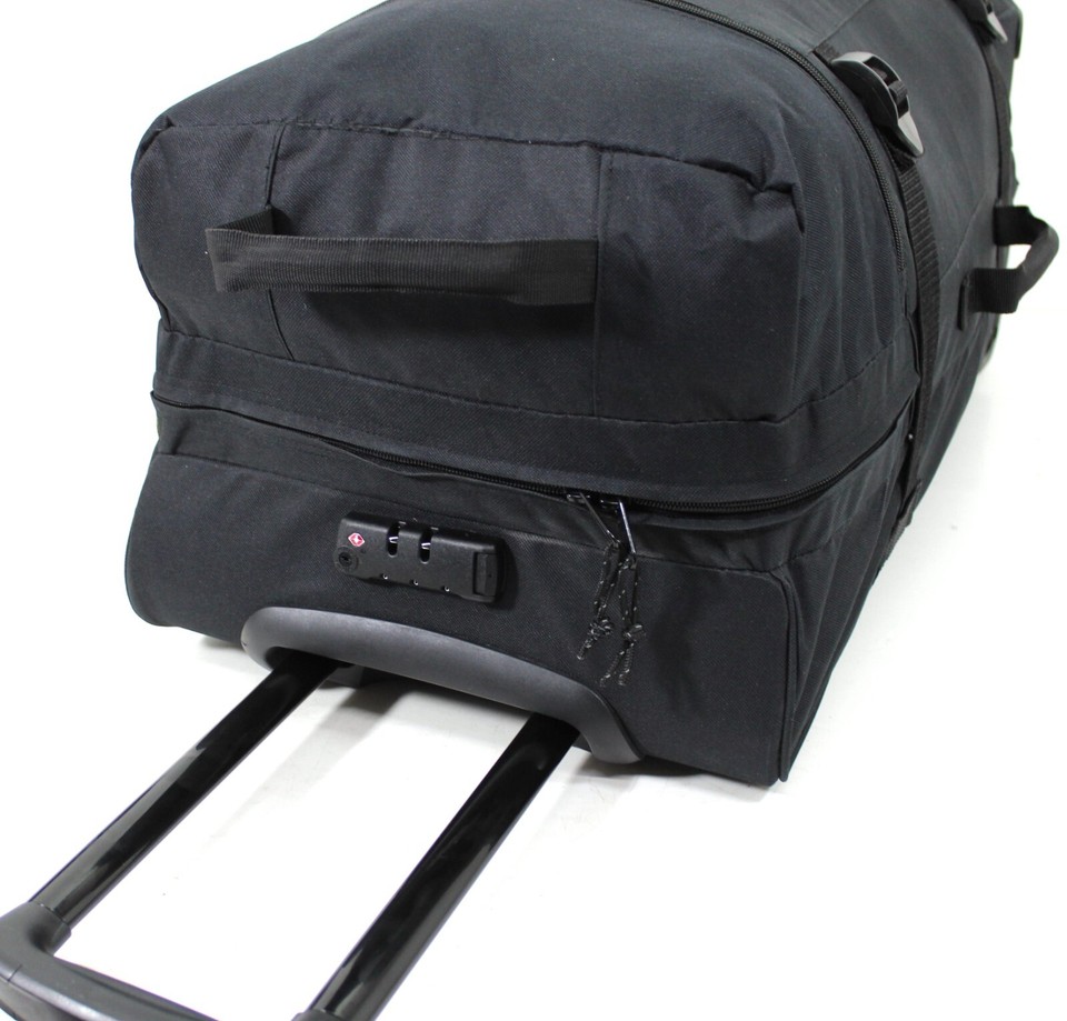 Wheeled Holdall Trolley Split Suitcase Duffle Travel Bag Roller Luggage ...