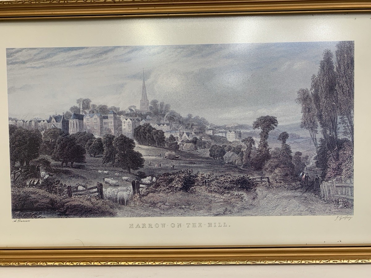 Intaglio Art Prints Harrow On The Hill Topographical Art Old And