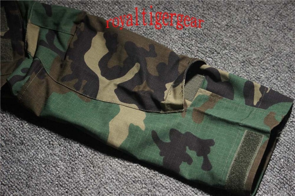 USMC Marines MARSOC M81 Woodland Camo Tactical Combat Top Shirt Uniform ...