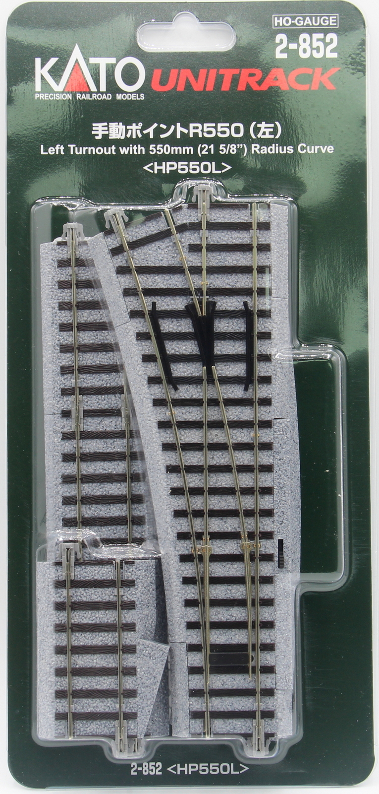 Kato 2-852 HO 21-5/8" Radius Unitrack Left Hand Curved Turnout | eBay