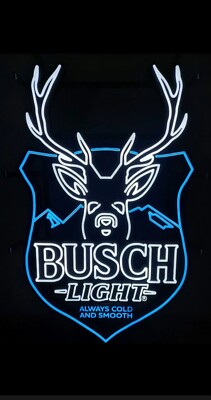 BUSCH LIGHT DEER Hunting Season LED Beer Sign. 27x16. Anheuser Busch | eBay
