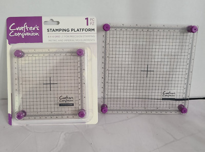 Crafters Companion Stamping Platform Grid Size 4" x 4" & 6" x 6" Grid ...