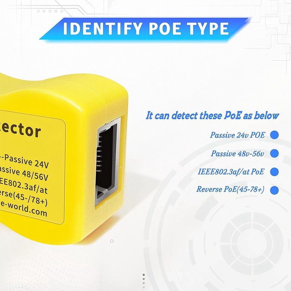 POE-Detektor Erkennt Schnell Over Ethernet mit RJ-45 POE-Tester und ...