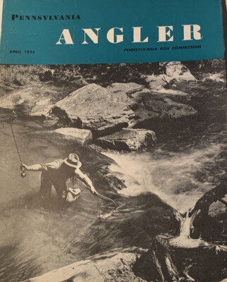 VINTAGE Pennsylvania Angler Magazine Apr 1955 Illustrated Fishing Cover ...