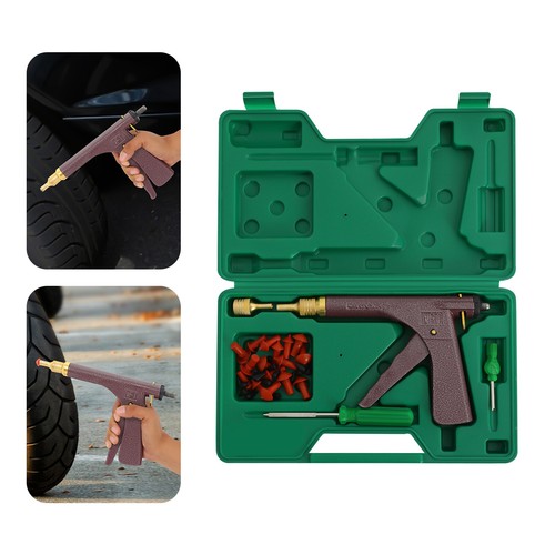 Tire Plugger Tubeless Tire Wheel Repair Gun Kit Mushroom Plug Probe ...
