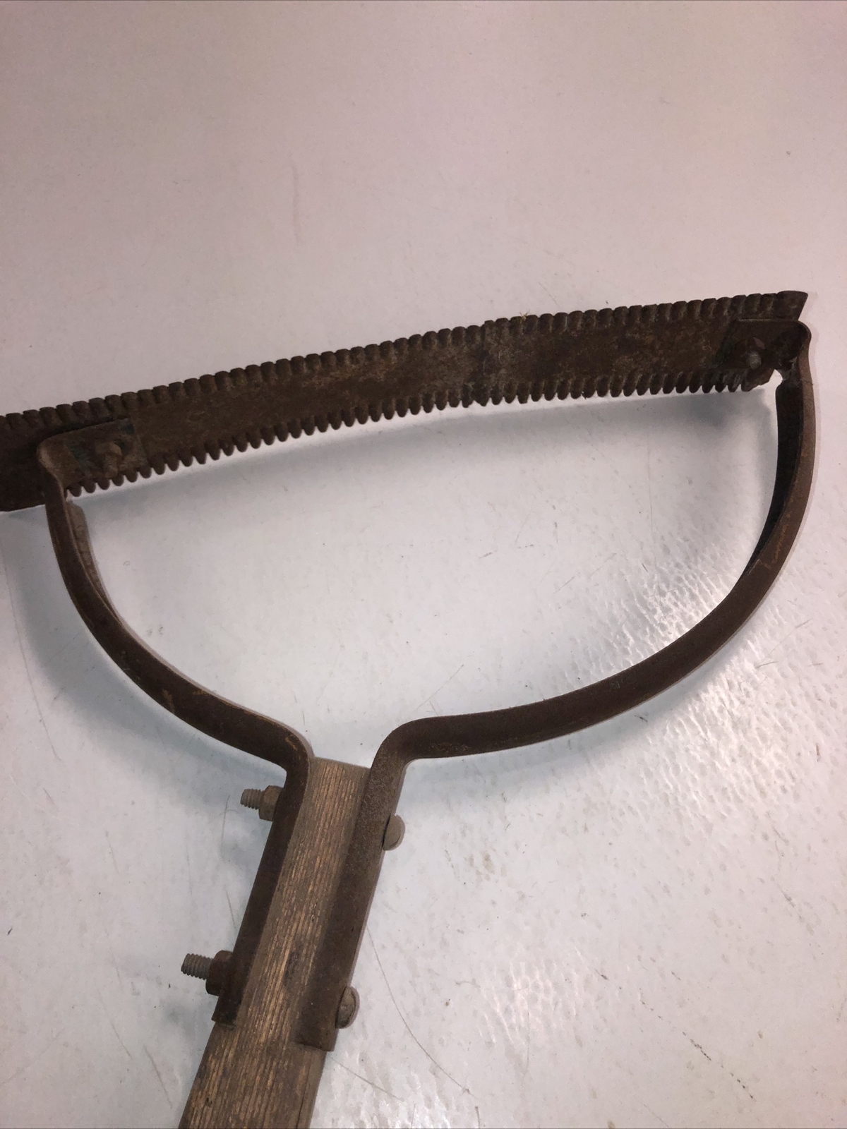 Vintage Weed Grass Trimmer Sling Blade Wood Handle Rustic Sickle Wacker ...