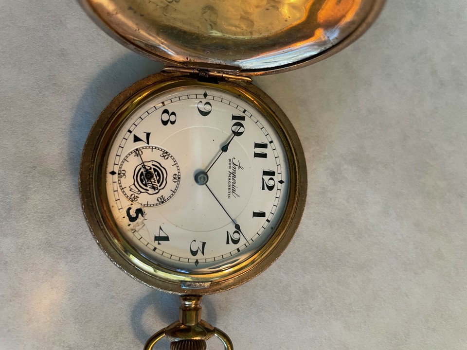 Antique Working Chrysler Imperial logo Pocket Watch, Hunter Case, Buren ...