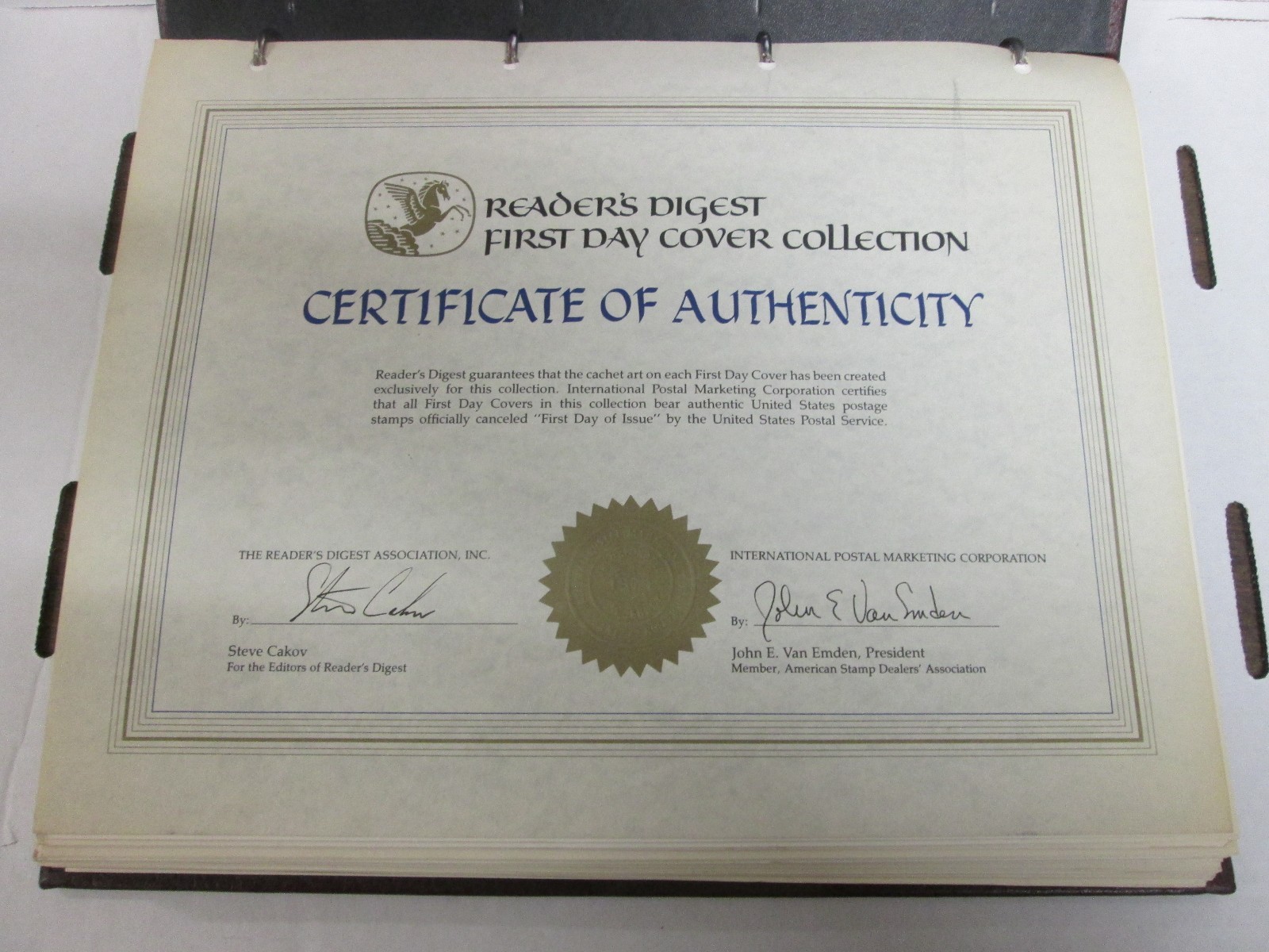 Reader's Digest First Day Cover Stamp Collection w/COA 073014ame2 | eBay