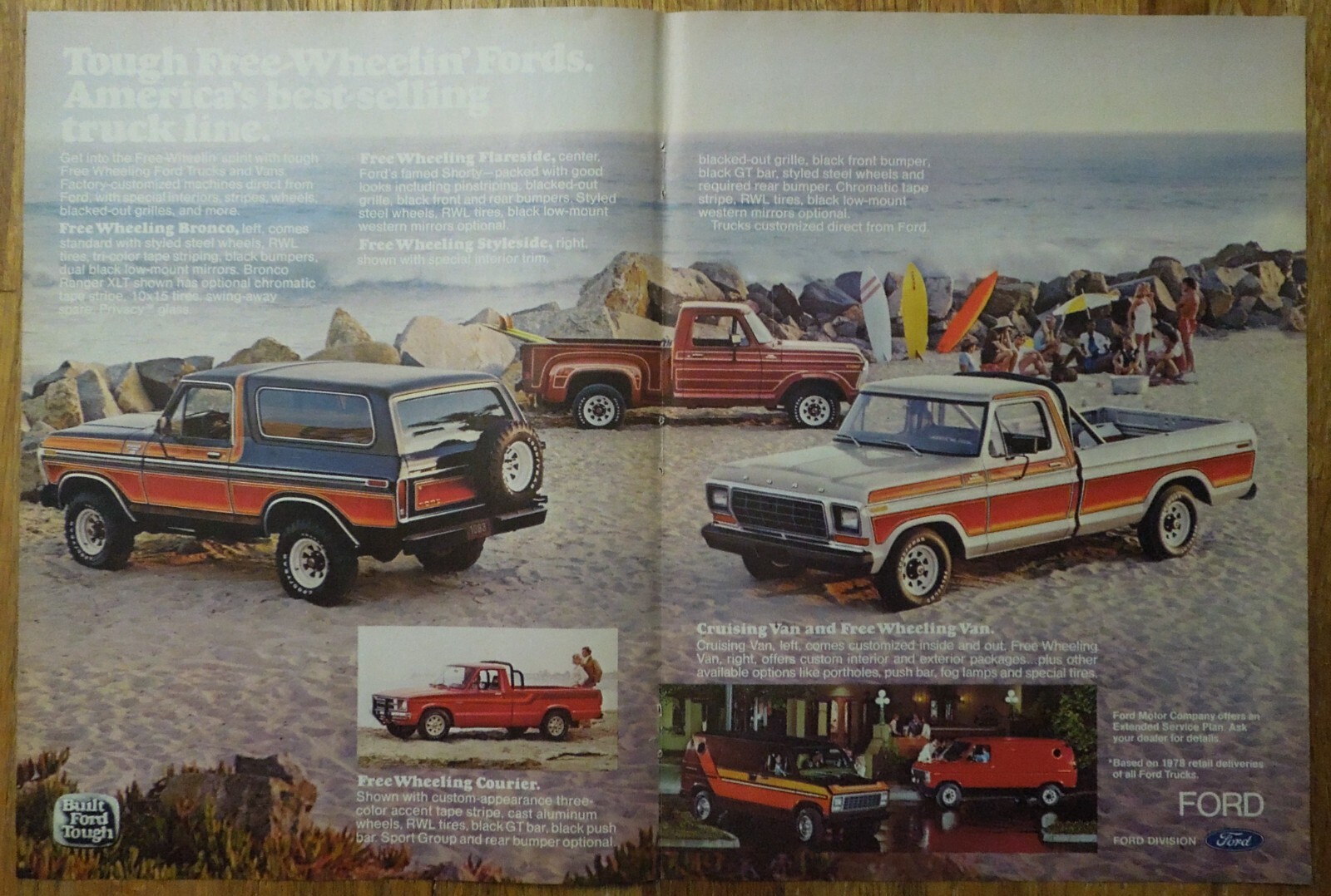1978 FORD Trucks Vans Bronco Lineup 2 Page Magazine Ad | eBay