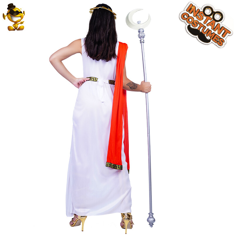 Halloween Cosplay Party Roman Costume with Red Sash Greek Goddess Toga ...