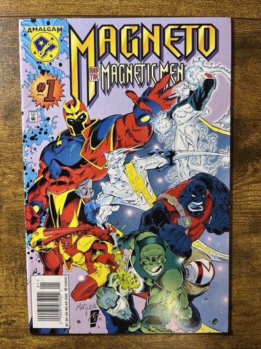 MAGNETO AND THE MAGNETIC MEN 1 RARE NEWSSTAND AMALGAM MARVEL DC COMICS ...