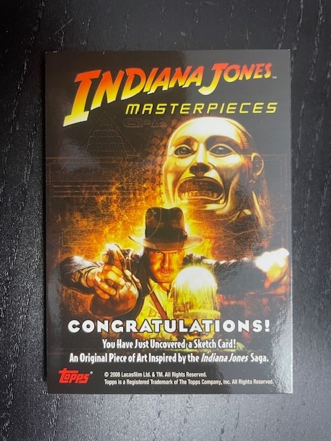 2008 Topps Indiana Jones Masterpieces Sketch Card 1/1 | eBay